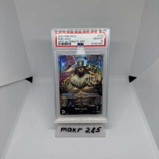 ONE PIECE ROB Lucci OP07-079 500 Years in the Future Leader Alt Art PSA ...