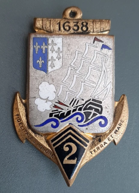 INSIGNE AFN 2° RIC Régiment Infanterie Coloniale Drago Paris ORIGINAL émail EUR 17,99 - PicClick IT