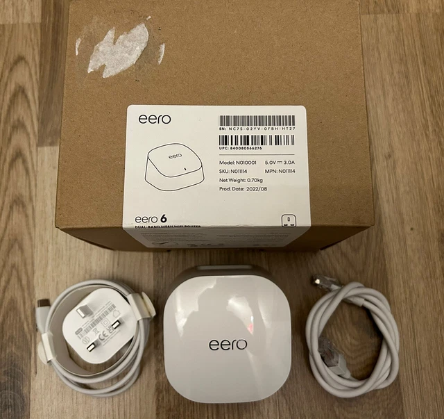 AMAZON EERO 6 dual band mesh wifi router NO10001 Smart Home White Tech ... AMAZON EERO 6 dual band mesh wifi router NO10001 Smart Home White Tech ...