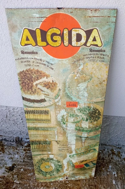 1996 ALGIDA INSEGNA Tabella Gelati Torte Listino Prezzi EUR 23,50 ...