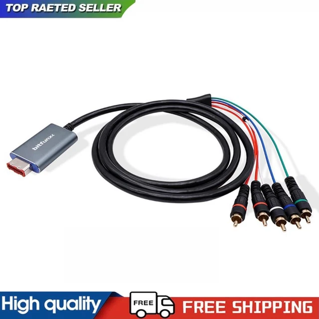COMPONENT CABLE 5RCA Audio Video YPbPr Component Adapter for Nintendo ...