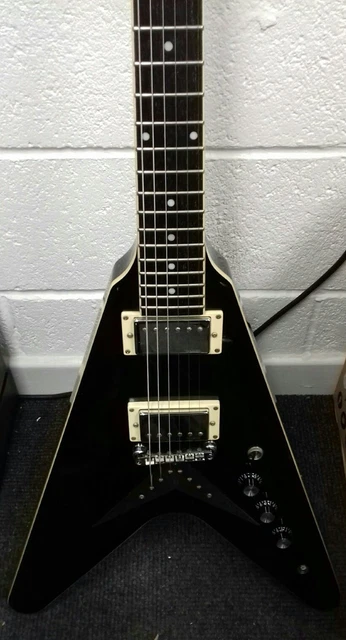 HAMER VECTOR XT Series Flying V Electric Guitar Black with Padded Case ...