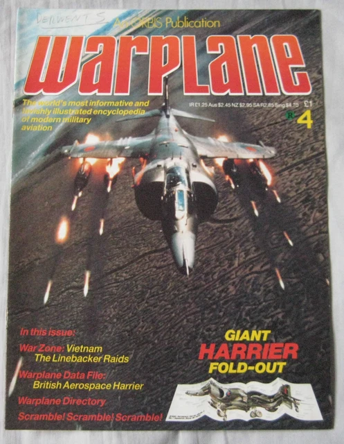 WARPLANE MAGAZINE ISSUE 4 British Aerospace Harrier cutaway drawing ...