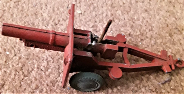 BRITAINS #9705 25 Pounder Field Gun Diecast 1960s Vintage 1965 (?) Red ...