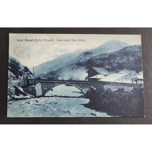 CARTOLINA SAINT MARCEL - Ponte sulla Dora Baltea (Valle d'Aosta) EUR 11 ...