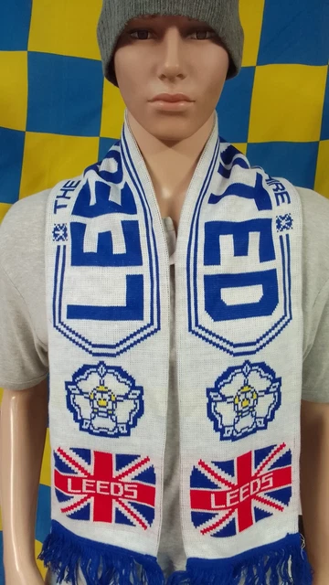 LEEDS UNITED FOOTBALL Club (Union Jack) Football Scarf £5.99 - PicClick UK
