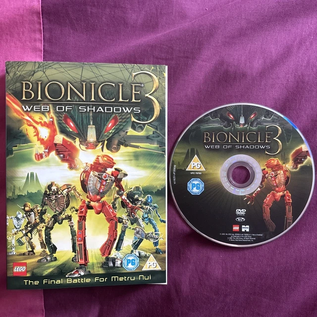 BIONICLE 3, WEB Of Shadows (DVD, 2005), ONLY DISC & COVER. NO CASE ...