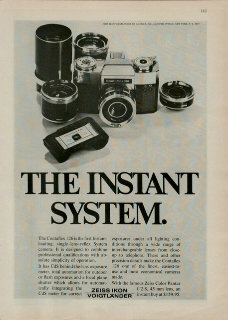 1968 ZEISS IKON Voigtlander Contraflex 126 SLR Camera Automatic Vintage ...