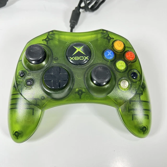 ORIGINAL XBOX CONTROLLER Wired Halo Green S-Type Genuine Official ...