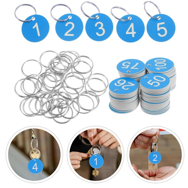 30PCS CIRCULAR PLASTIC Number Tags Circular Numbered Plastic Tags ...