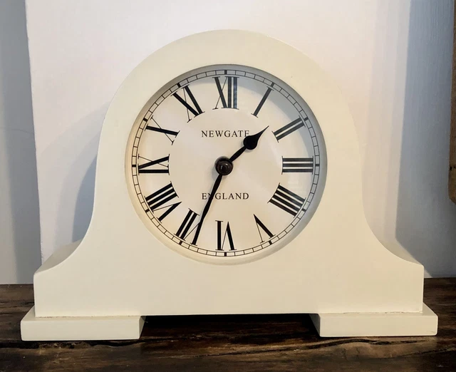 NEWGATE® BROADWAY MANTEL Clock Vanilla Cream Classic Shape Wooden ...