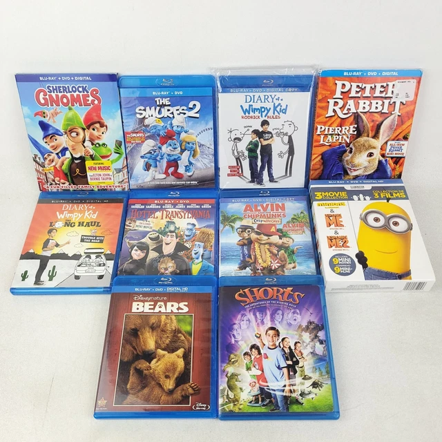 LOT OF 12 Kids Blu-Ray & DVD Movies Despicable Me Box Set Wimpy Kid Smurfs £28.42 - PicClick UK