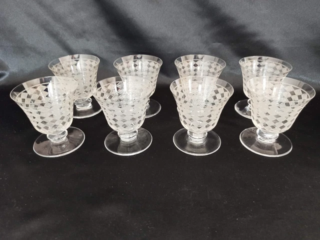 ANCIEN SERVICE VIN Cristal Art Deco 6 Verres + Pitcher Style Baccarat ...