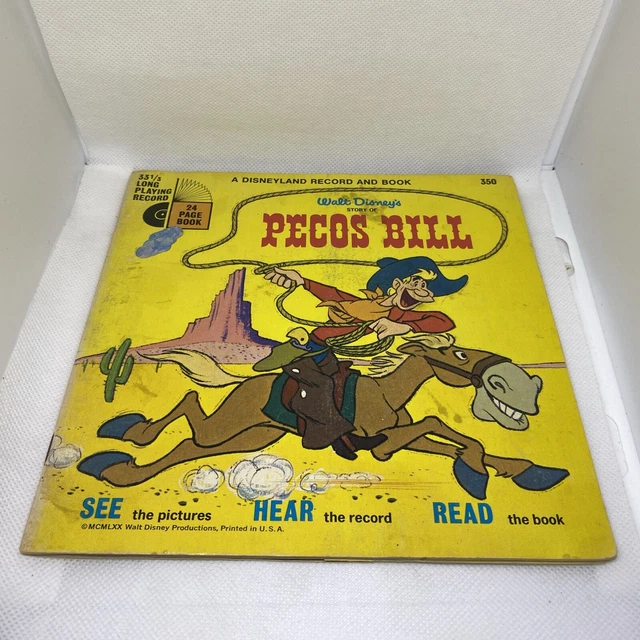 WALT DISNEY STORY of Pecos Bill Book & Record 33 1/3 Long Play ...