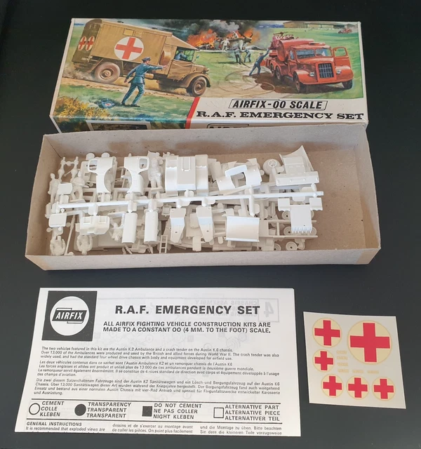 VINTAGE 1969-1973 AIRFIX 00 Scale Raf Emergency Set Unassembled ...