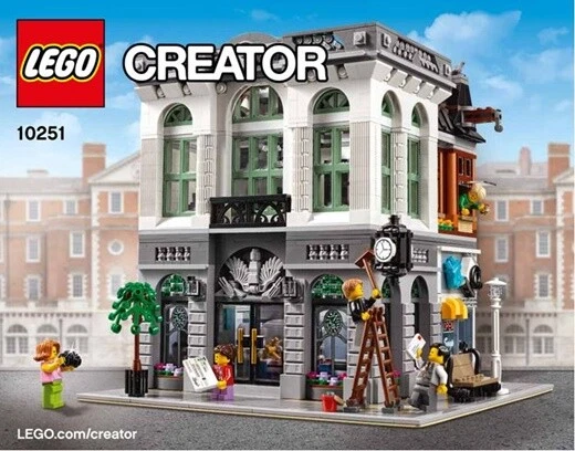 LEGO 10251 SET Modular Buildings Steine Bank Brick Bank Creator Expert ...