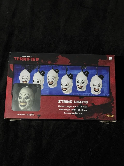NEW FOR 2025 Spirit Halloween Terrifier Art The Clown String Lights £83 ...