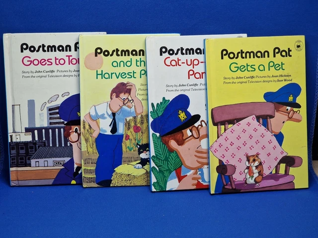 4X POSTMAN PAT Books Handy Hippos Vintage Ladybird Book Style Books (B ...