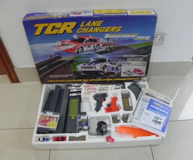 RARE IDEAL TCR mk3 Lighted Broken Bridge Raceway Set - Restored & ready ...
