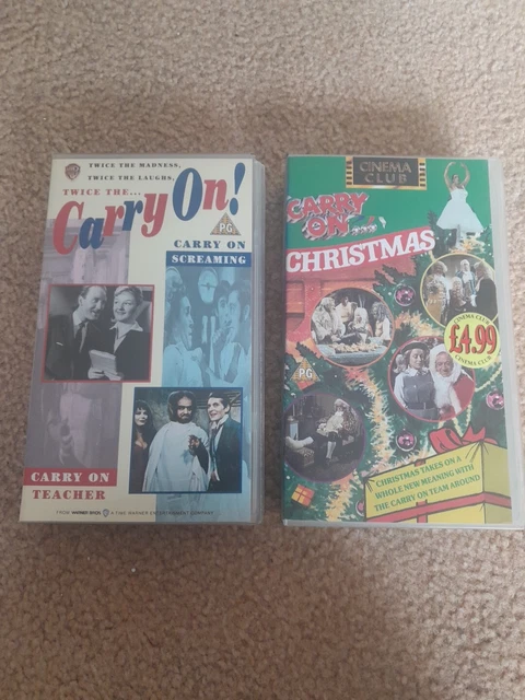 3 CARRY ON Films On 2 VHS Tapes / Carry On Screaming - Teacher ...