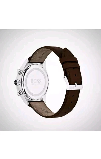 HUGO BOSS HB1513476 Grand Prix Mens Leather Strap Chronograph Watch NEW ...