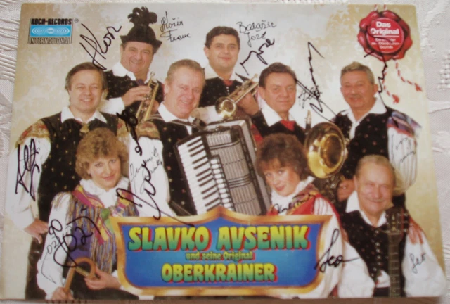 AUTOGRAMMKARTE SLAVKO AVSENIK und seine Original Oberkrainer mit ...