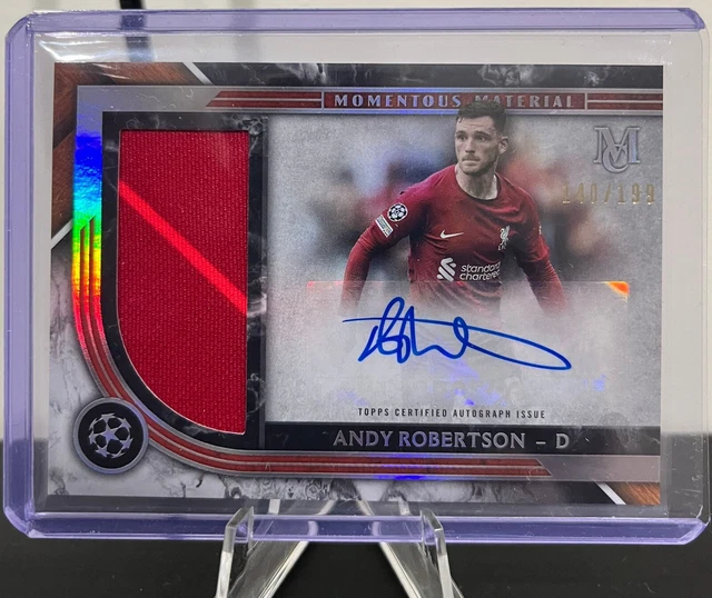 TOPPS MUSEUM CHAMPIONS League 2023 Patch Auto Andy Robertson Liverpool ...