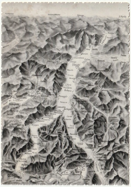 LAGO DI COMO - Cartolina Cartina Geografica -89053- EUR 3,80 - PicClick FR