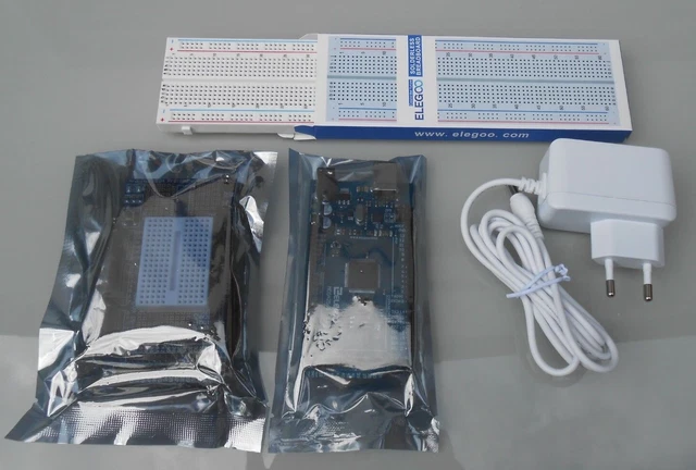 ELEGOO ARDUINO MEGA 2560 R3 mit Prototype Shield und Zubehör EUR 29,99 ...