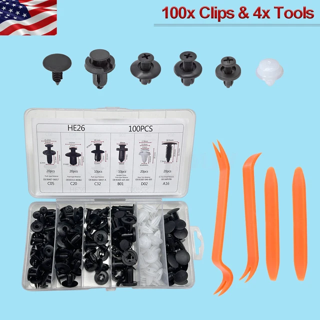 UNIVERSAL CLIPS RETAINER Fender Liner Bumper Fastener Splash Shield ...