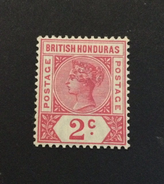 QUEEN VICTORIA QV British Honduras mint stamps 1891 sg 52* 2c carmine ...