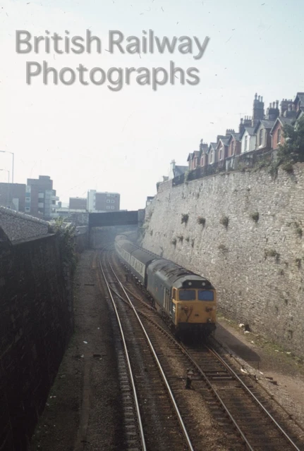 35MM SLIDE BR British Railways Diesel Loco 50025 Class 50 at Teignmouth ...