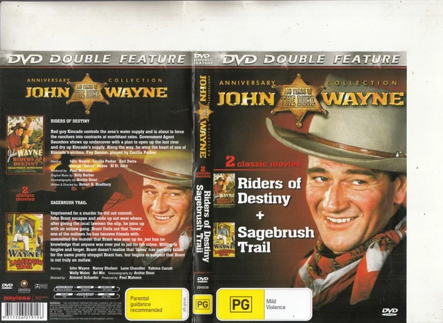 RIDERS OF DESTINY-1933 & Sagebrush Trail-1933-[John Wayne]-Payless ...