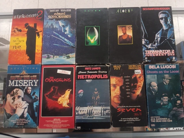 10 HORROR SCARY Vhs Tapes Alien Jeepers Creepers Misery Etc EUR 1,83 ...