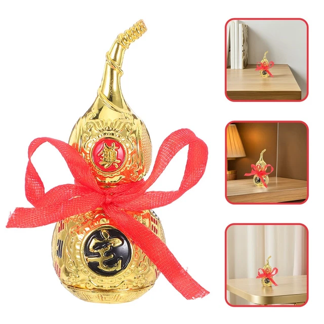 FENG SHUI CHINESE Wu Lou Gourd Figurines Hu LU Treasure Statue Table ...