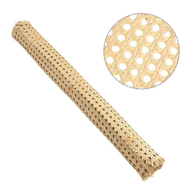 WOOD CANE RATTAN Webbing Natural Texture PE Refreshing Handfeel Useful ...