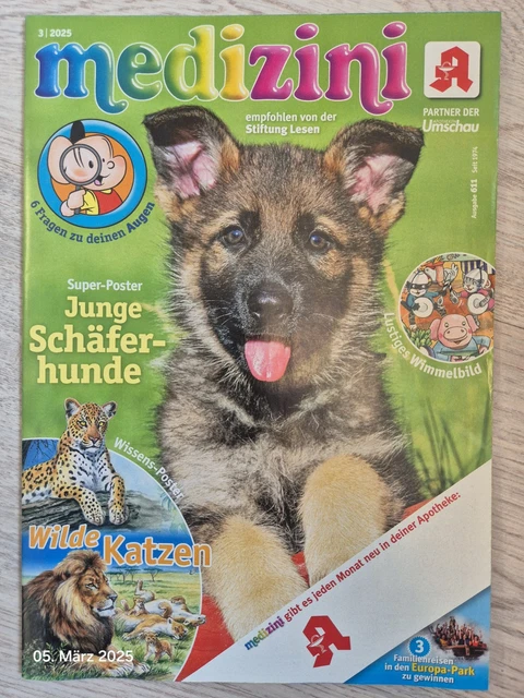 MEDIZINI POSTER 03/2025 JUNGE SCHÄFERHUNDE & Wissens-Poster: WILDE ...