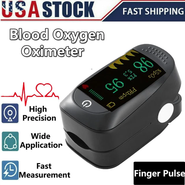 BLOOD OXYGEN FINGER Pulse Oximeter Heart Rate Saturation Mesuring SpO2 ...