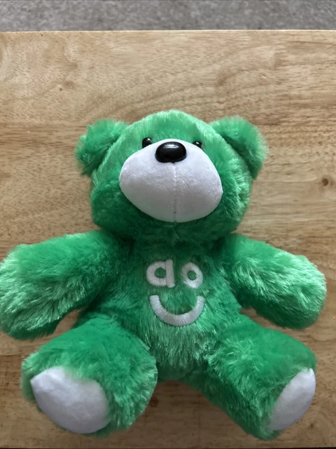AO PLUSH GREEN Teddy Bear Soft teddy toy - 7" VGC Used free postage £7. ...