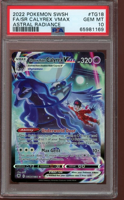 PSA 10 GEM MINT Pokemon Shadow Rider Calyrex VMAX Astral Radiance #TG18 2022 $35.98 - PicClick CA