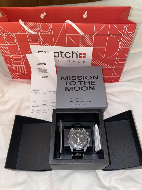 OMEGA X SWATCH Speedmaster MoonSwatch Men's Black Watch - BRAND NEW ...