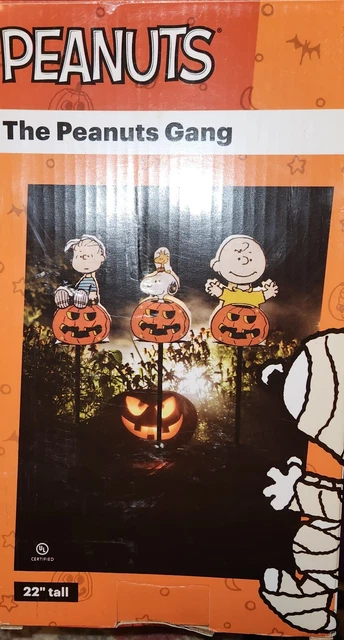 CHARLIE BROWN and Snoopy The Peanuts Gang Lighted Halloween Pathway ...