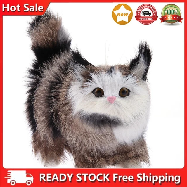 PLUSH COLLECTIBLE FAKE Cat Artificial Cat Cat Specimen for Home Garden ...