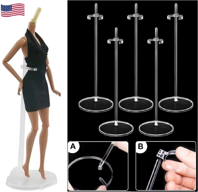20 × DOLL Stand Display Holder for 11.5'' Doll Transparent Model Rack ...