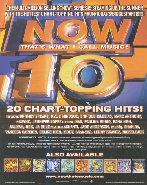 FRAMED PICTURE/ADVERT 13X11 NOW THAT'S WHAT I CALL MUSIC #10 ALBUM £24. ...