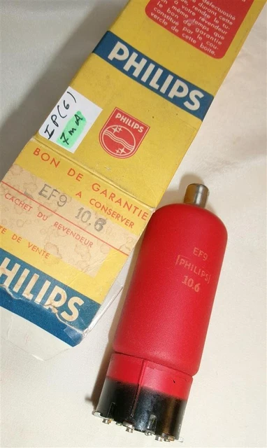 TSF RADIO LAMPE Pentode Philips Ef9 = Cv1427 Mullard Blackburn Tube Nos ...