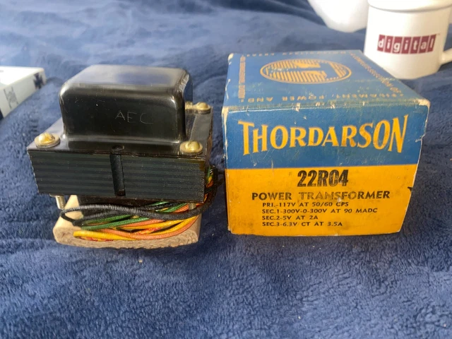 NOS THORDARSON TUBE Amp Power Transformer 600vct 90ma 5V 2A 6.3vct 3.5A ...