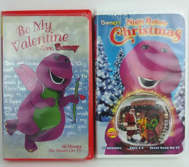 VINTAGE BARNEY VHS Tapes Lot of 2 Barney's Night Before Xmas + Be My ...