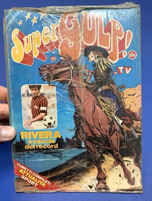 SUPER GULP 25 Mondadori 1978 BLISTERATO con raccoglitore CALCIATORI ...