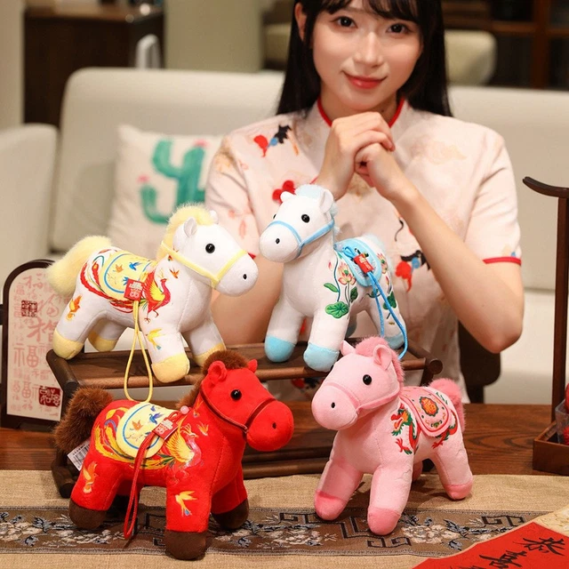 PLUSH YEAR OF The Horse Zodiac Toy With Soft Pp Cotton Fill For Kids ...